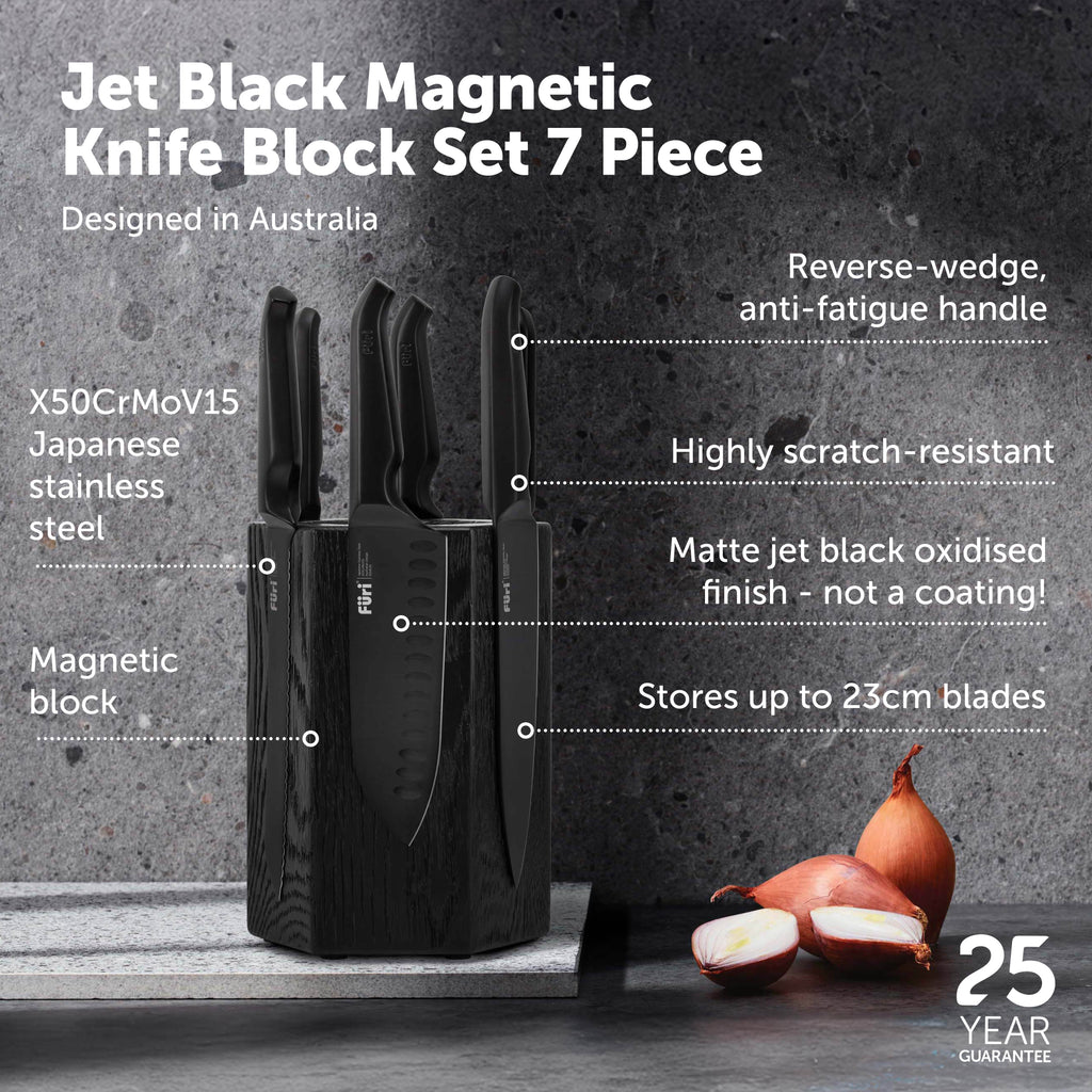 Jet Black Magnetic Hexagonal Block Set 7 Piece – Furi